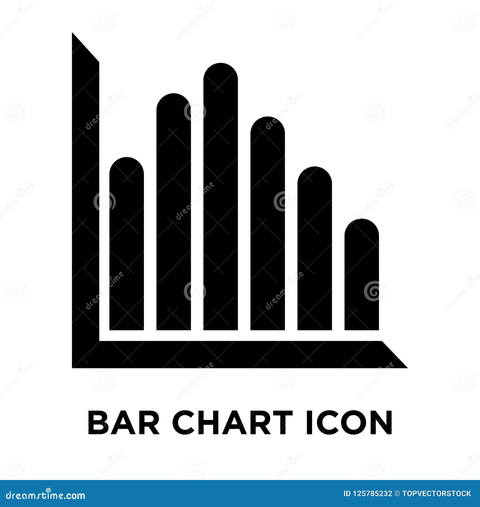 Bar Chart Icon Vector Isolated on White Background, Logo Concept Stock ...
