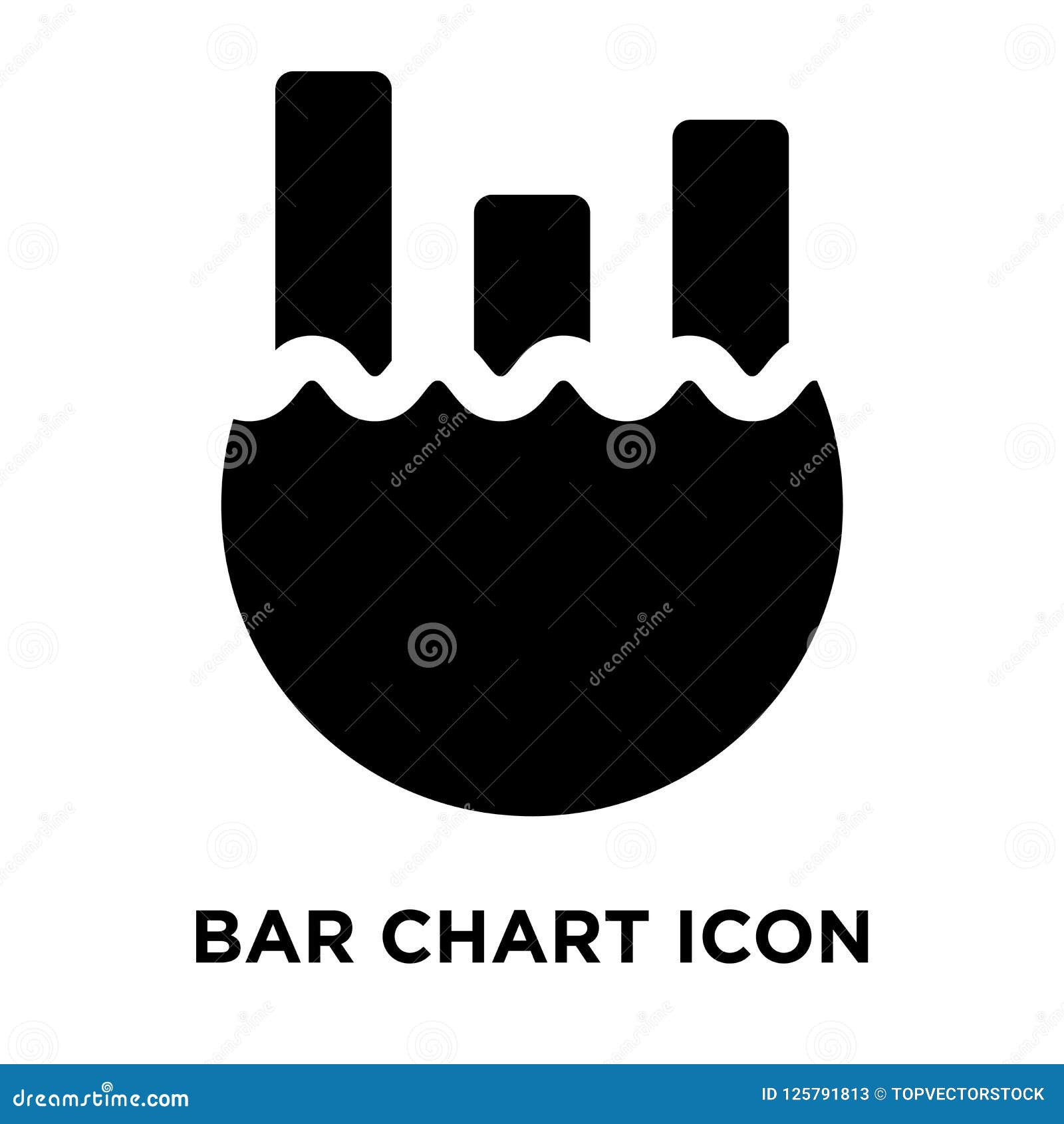 Bar Chart Icon Vector Isolated on White Background, Logo Concept Stock ...