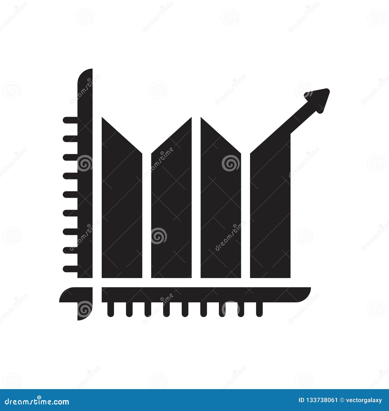 Bar Chart Icon Vector Sign and Symbol Isolated on White Background, Bar ...