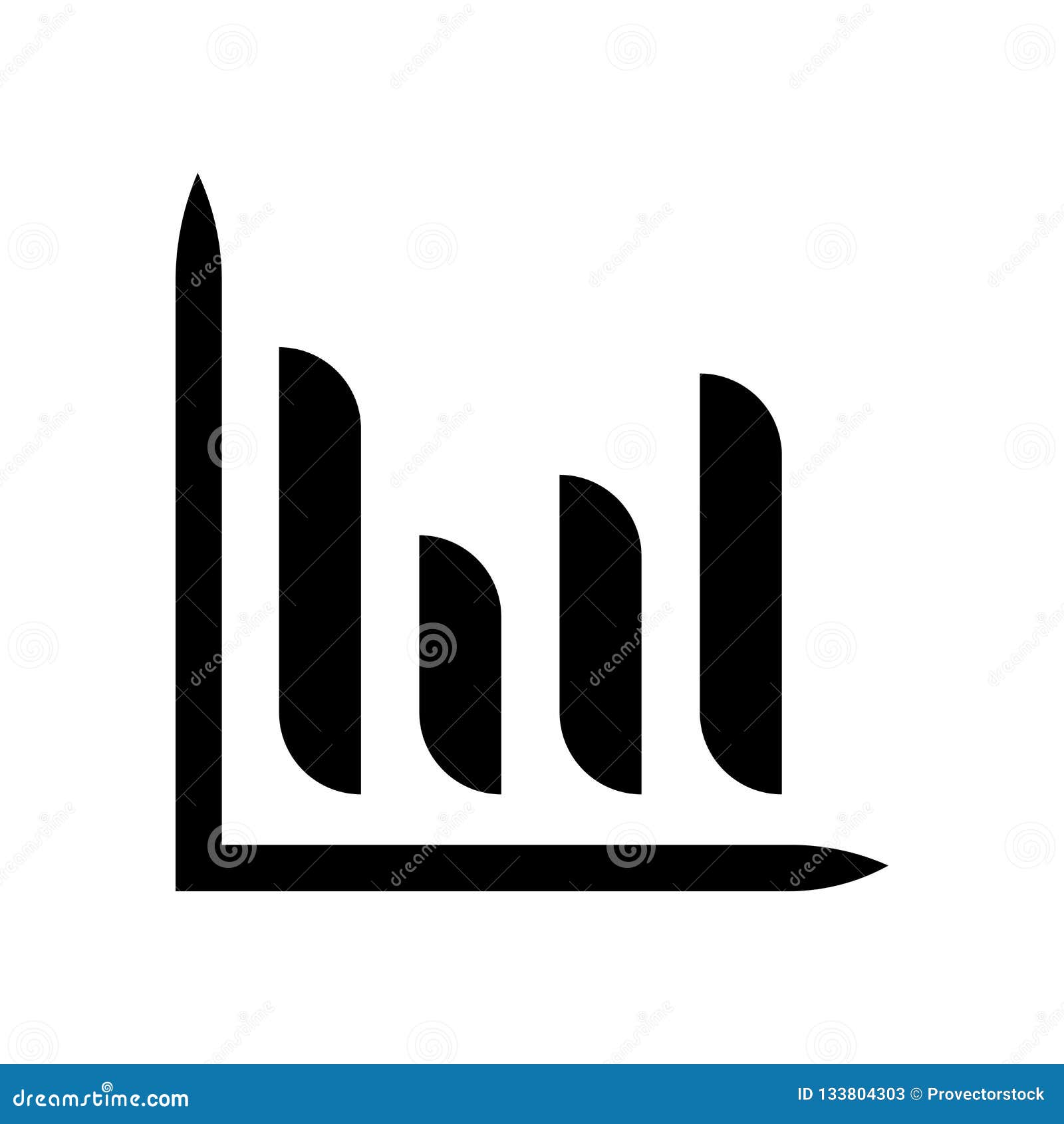 Bar Chart Icon Vector Sign and Symbol Isolated on White Background, Bar ...