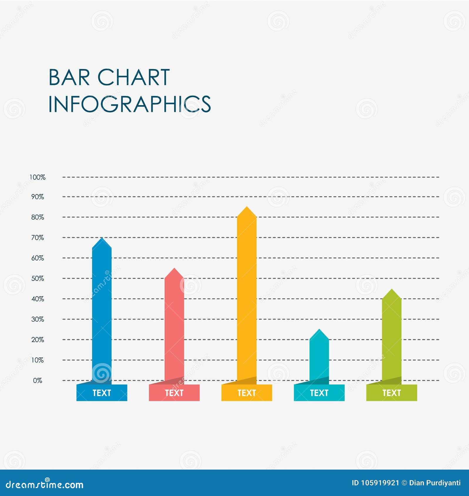 Bar Chart Info Graphics, Business, Flat Vector Design Stock Vector ...