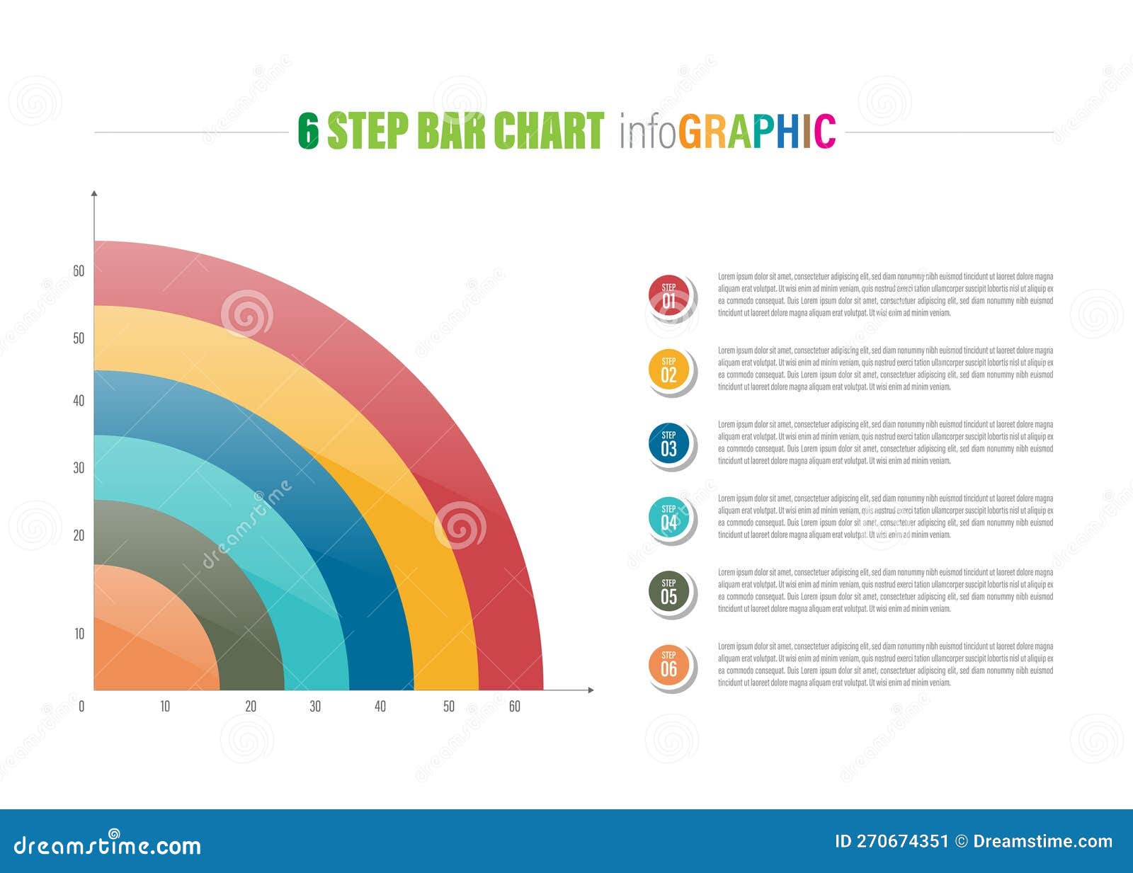 Bar Chart Infographics with Circular Pie Chart Elements. Creative ...