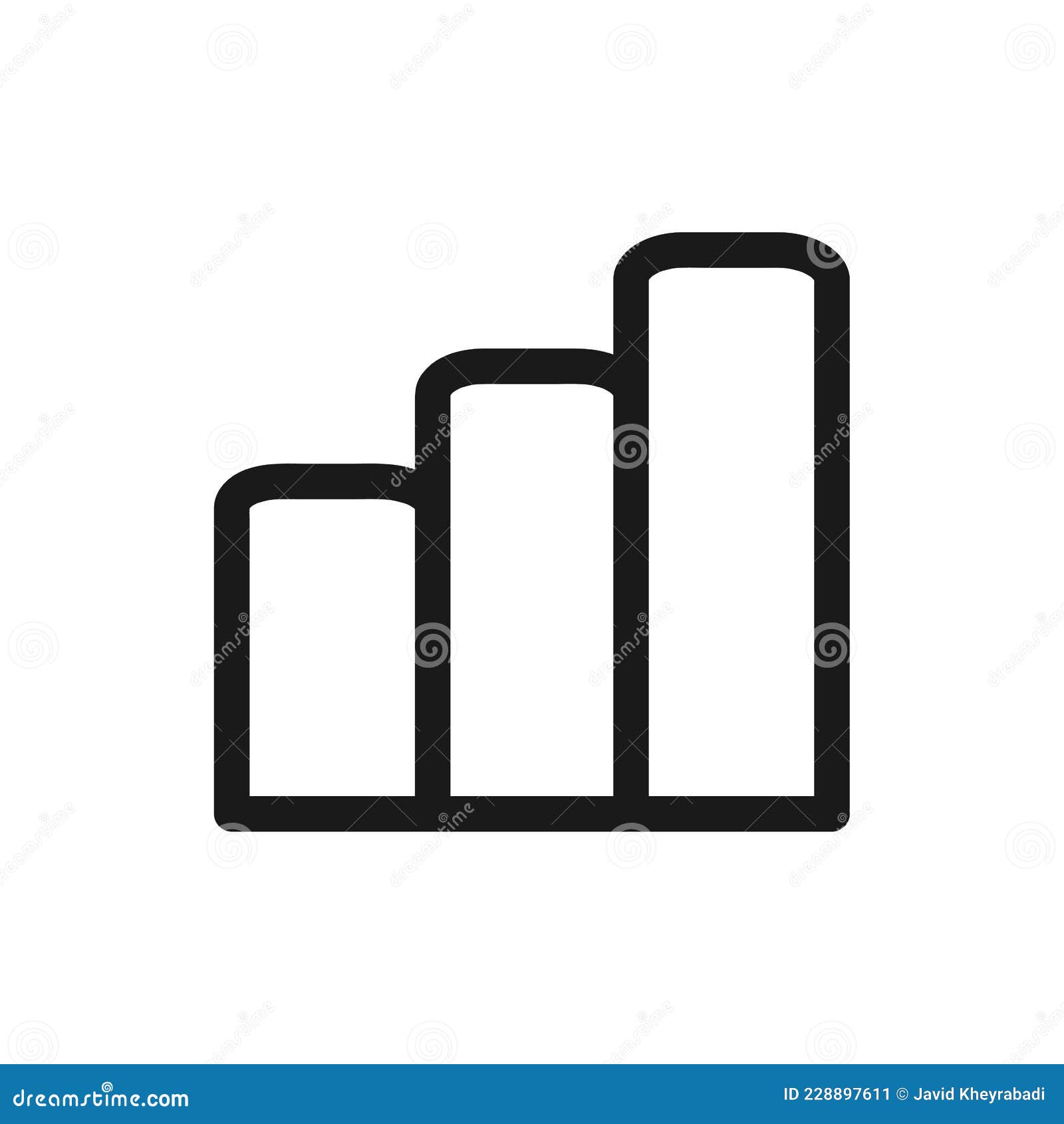 Bar Chart Line Icon. Bar Chart Isolated Simple Icon Stock Vector ...