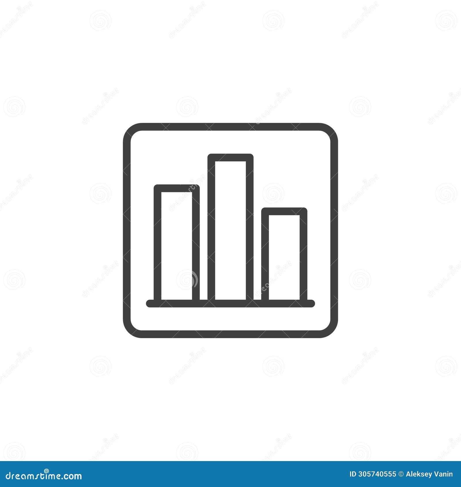 Bar Chart line icon stock illustration. Illustration of info - 305740555