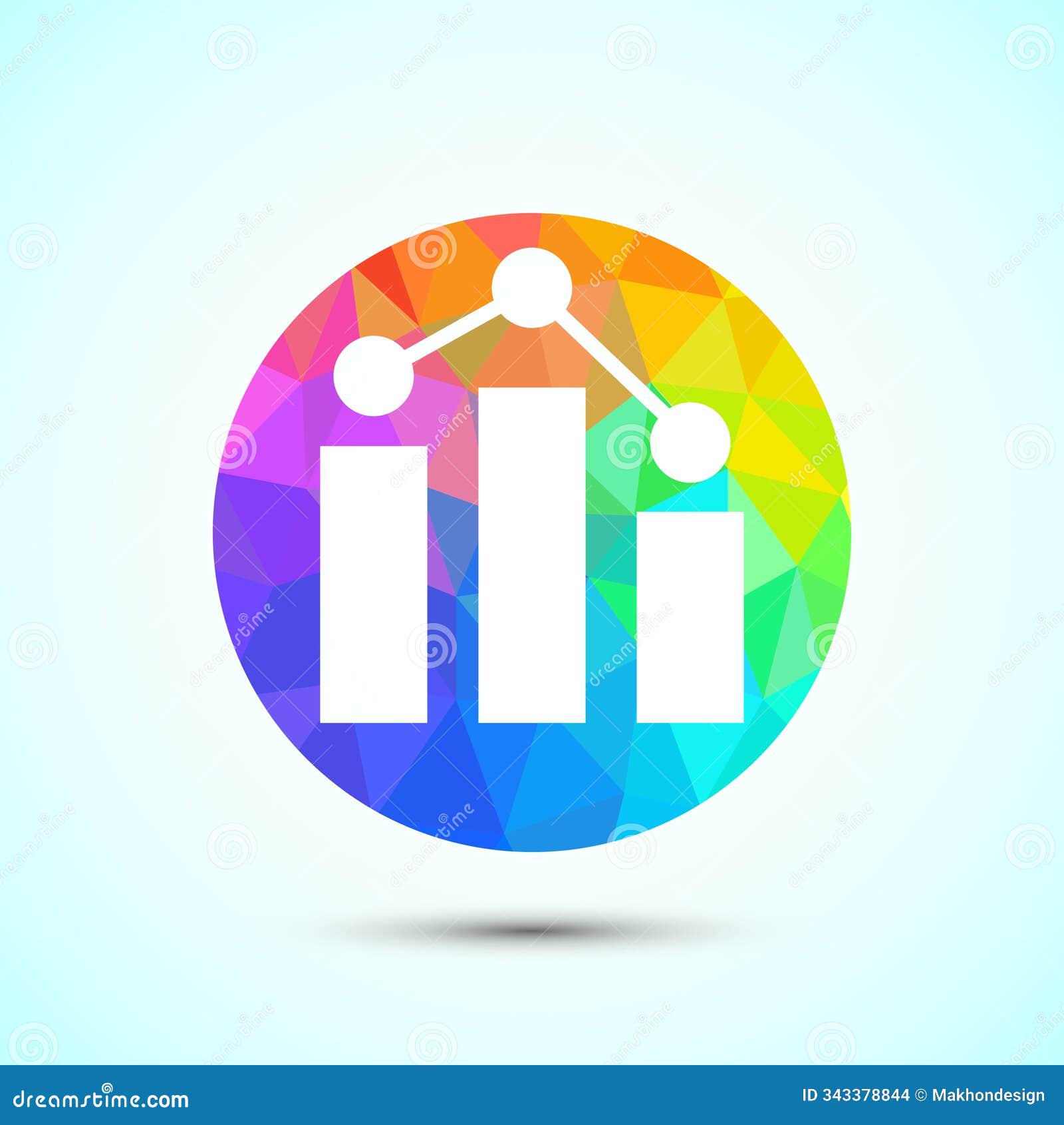 Bar Chart Logo Design Illustration, Graph Icon, Growth Logo Sign ...