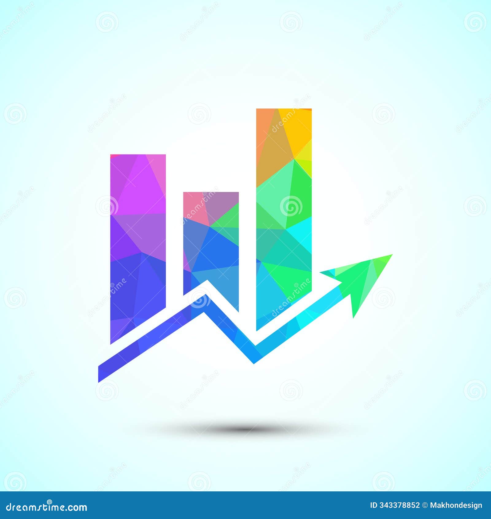 Bar Chart Logo Design Illustration, Graph Icon, Growth Logo Sign ...