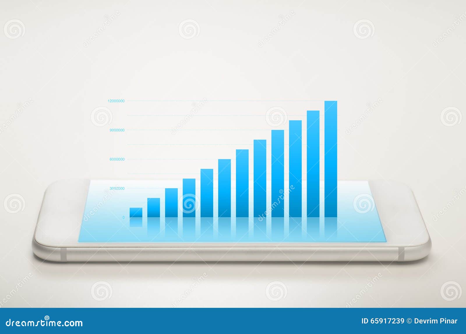 Bar Chart Mobile stock image. Image of technology, mobile - 65917239