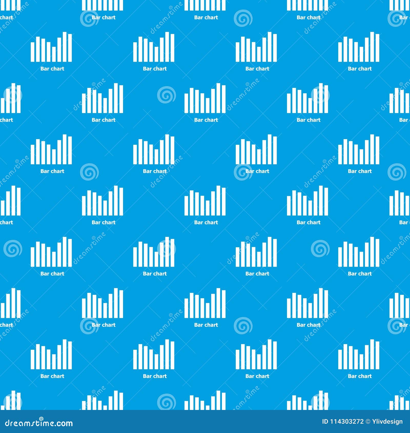 Bar Chart Pattern Vector Seamless Blue Stock Vector - Illustration of ...