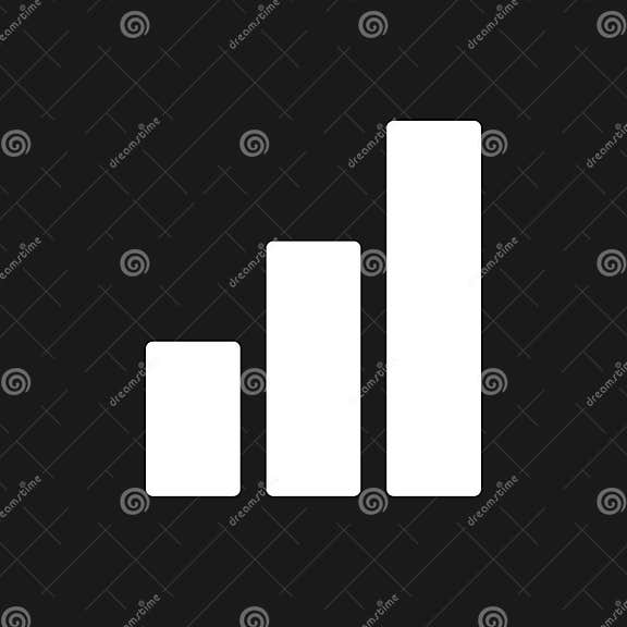 Bar Chart Pixel Dark Mode Glyph Ui Icon Stock Vector - Illustration of ...