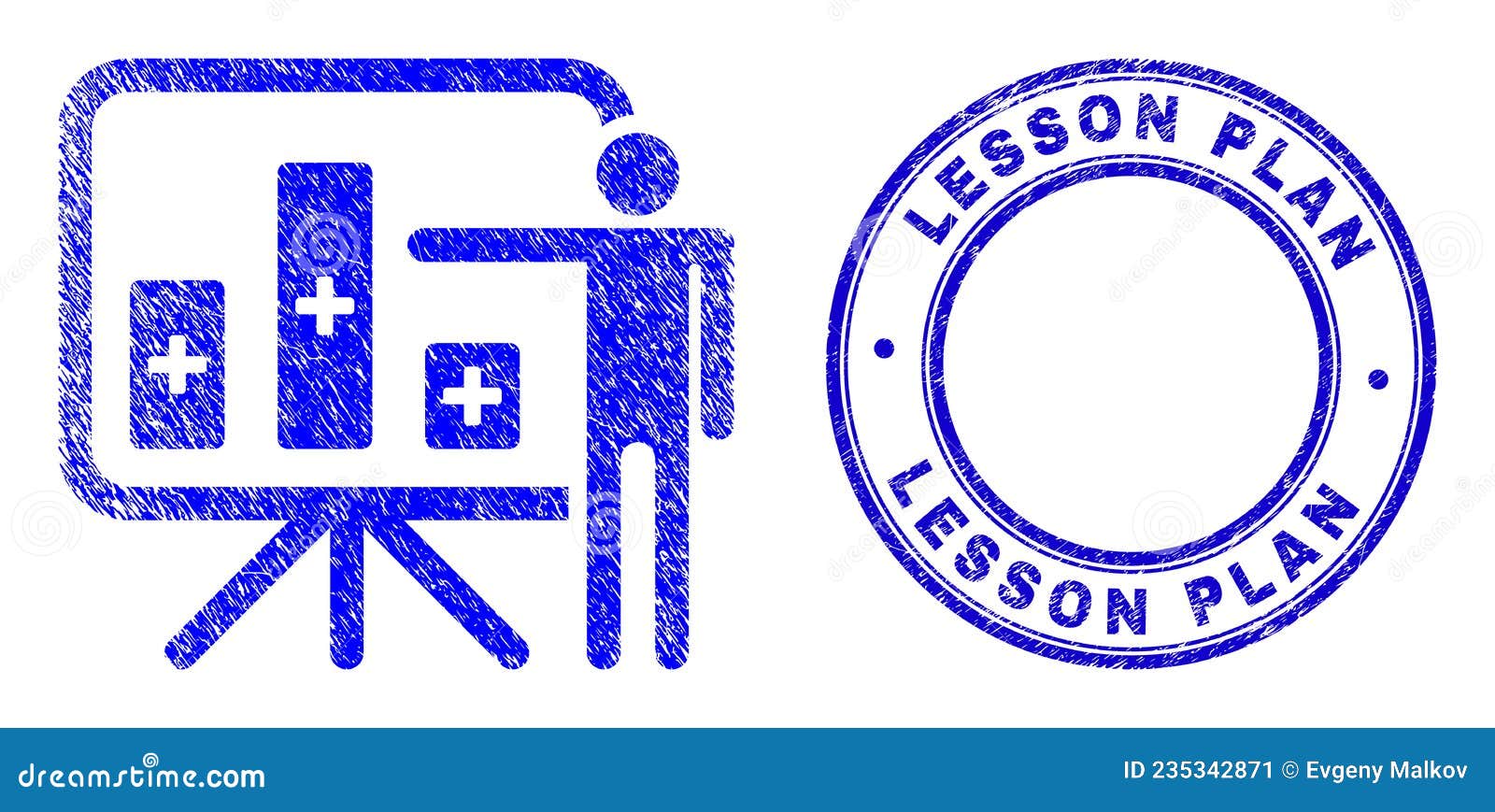 Grunge Lesson Plan Stamp Seal and Grunge Textured Bar Chart ...