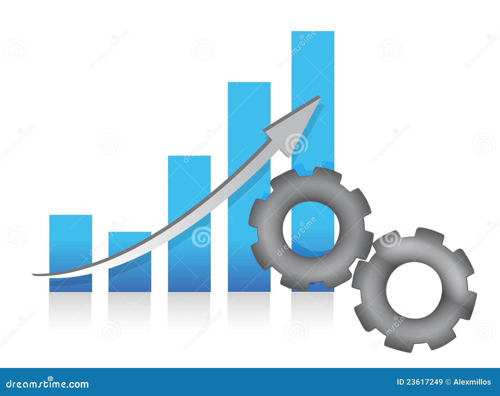 Bar Chart Production Illustration Design Stock Vector - Illustration of ...