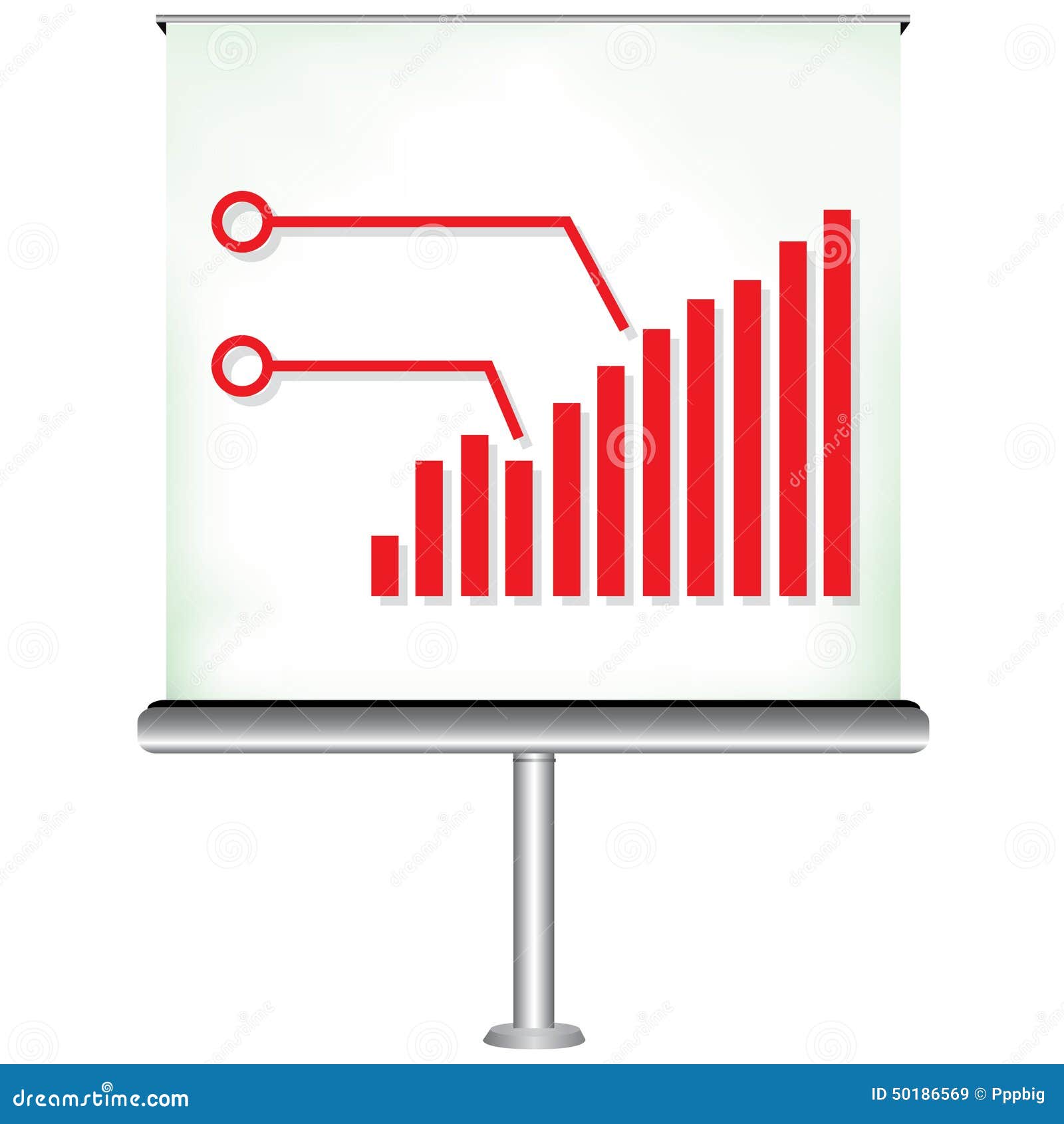 Bar chart stock illustration. Illustration of presentation - 50186569