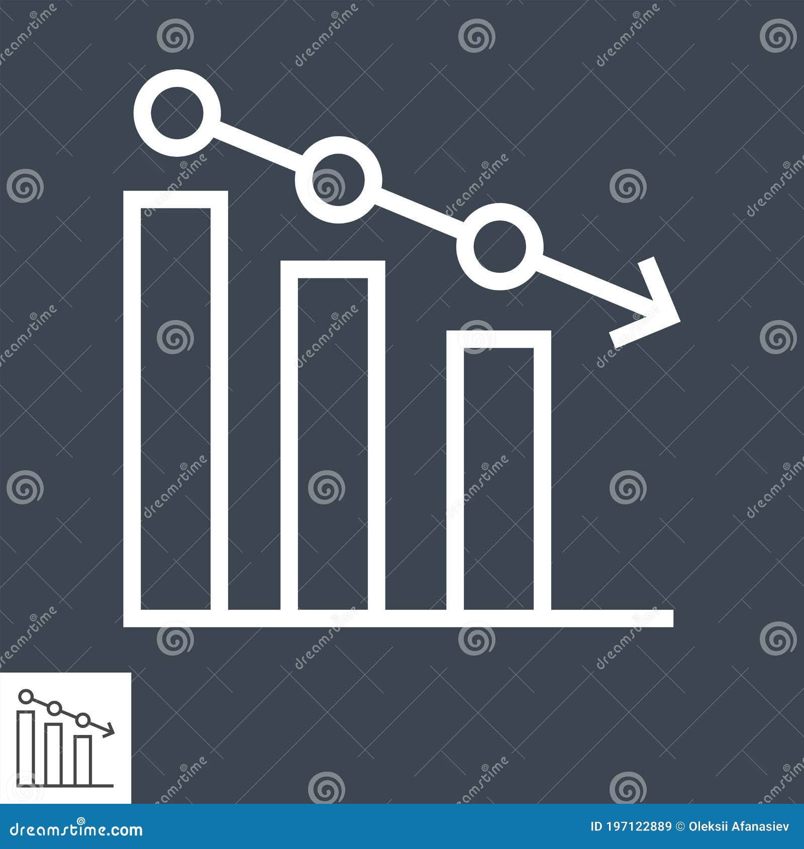 Bar Chart Related Vector Line Icon Stock Vector - Illustration of graph ...