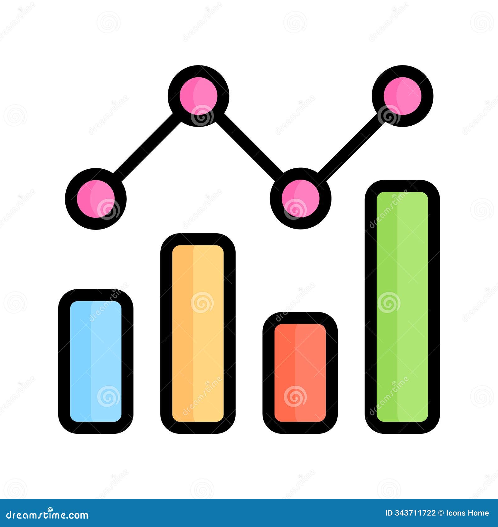 Bar Chart Representing Performance Metrics and Analytics Stock Vector ...