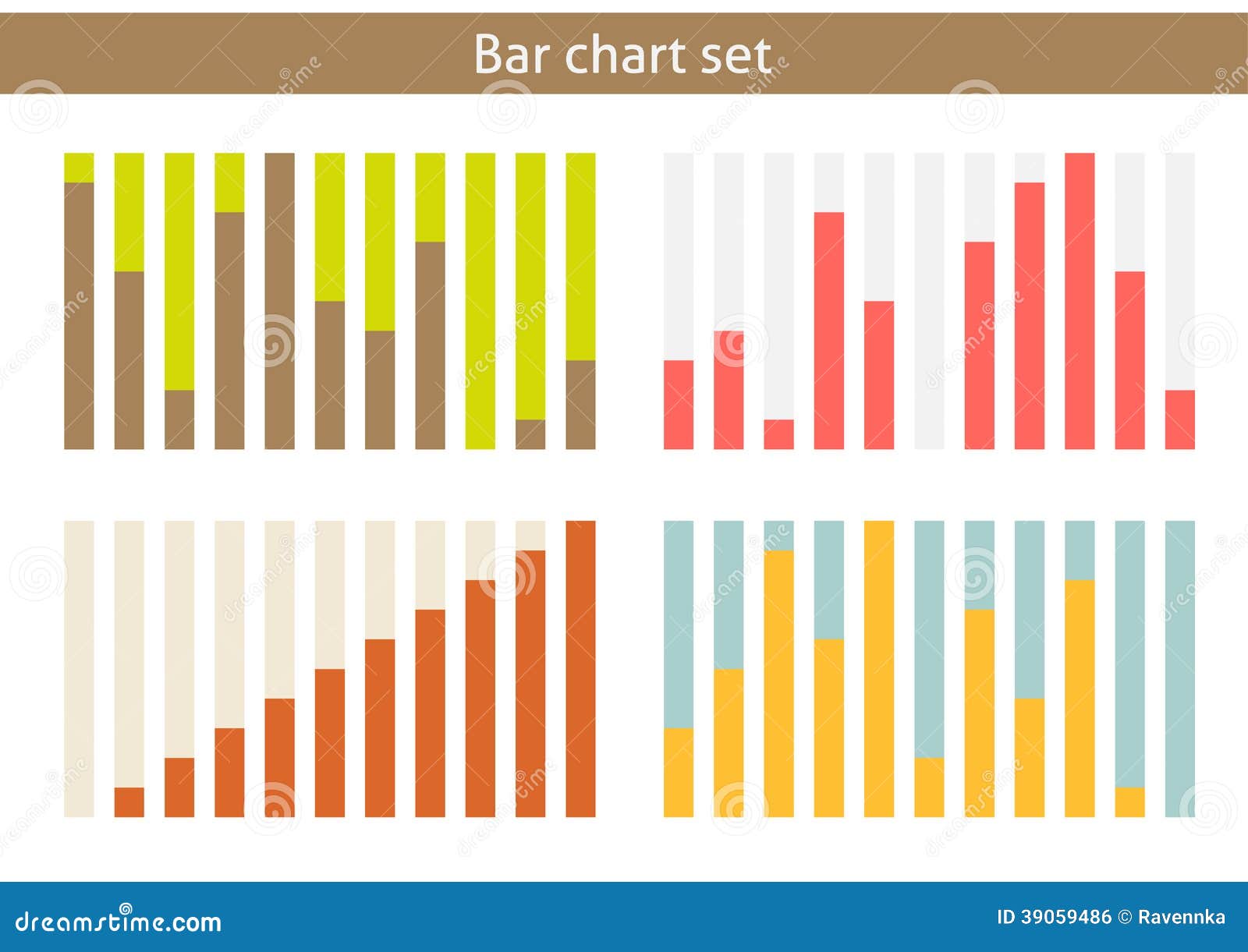 Bar chart set stock vector. Illustration of concept, collection - 39059486