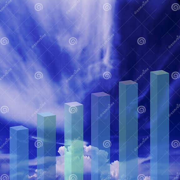 Bar Chart & Sky stock illustration. Illustration of chart - 2200612