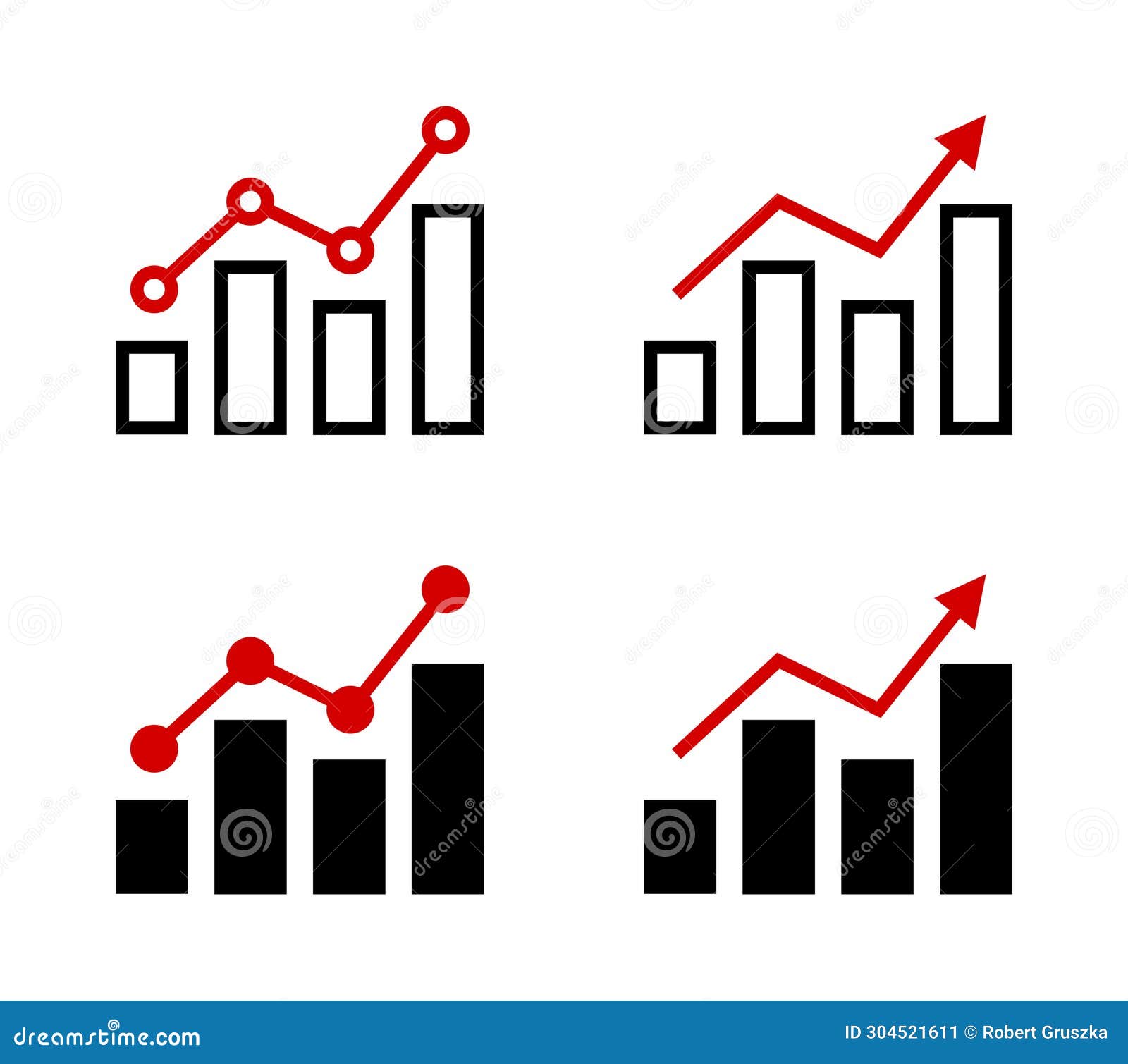 Bar chart symbol stock vector. Illustration of profit - 304521611