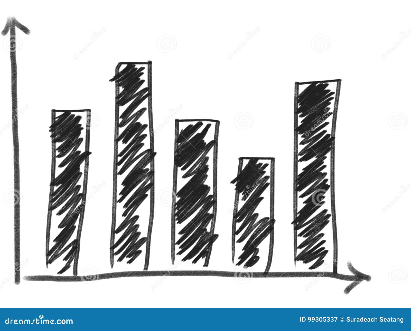 Bar Chart Trend On White Background Royalty-Free Illustration ...