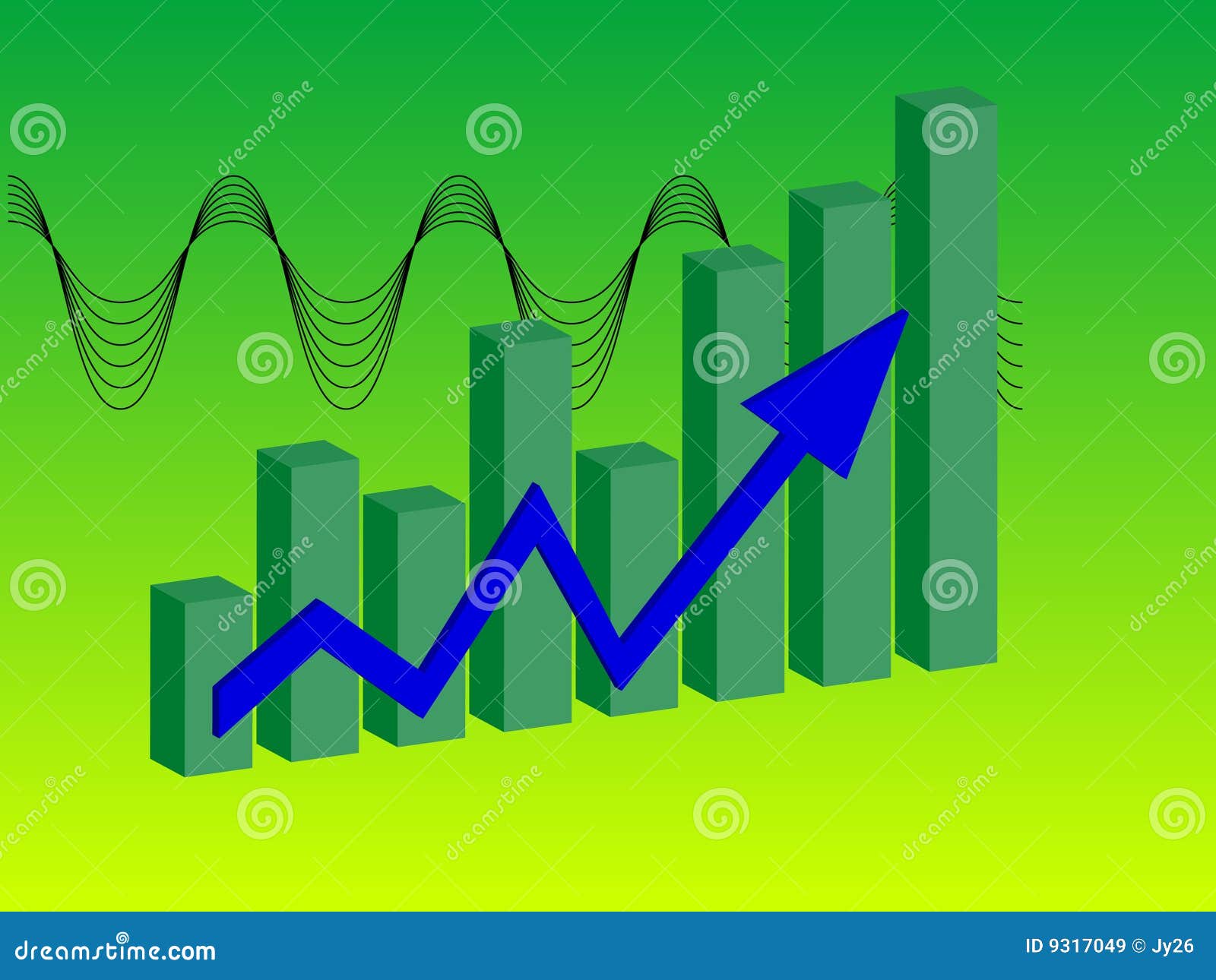 Bar chart (vector) stock vector. Illustration of corporate - 9317049