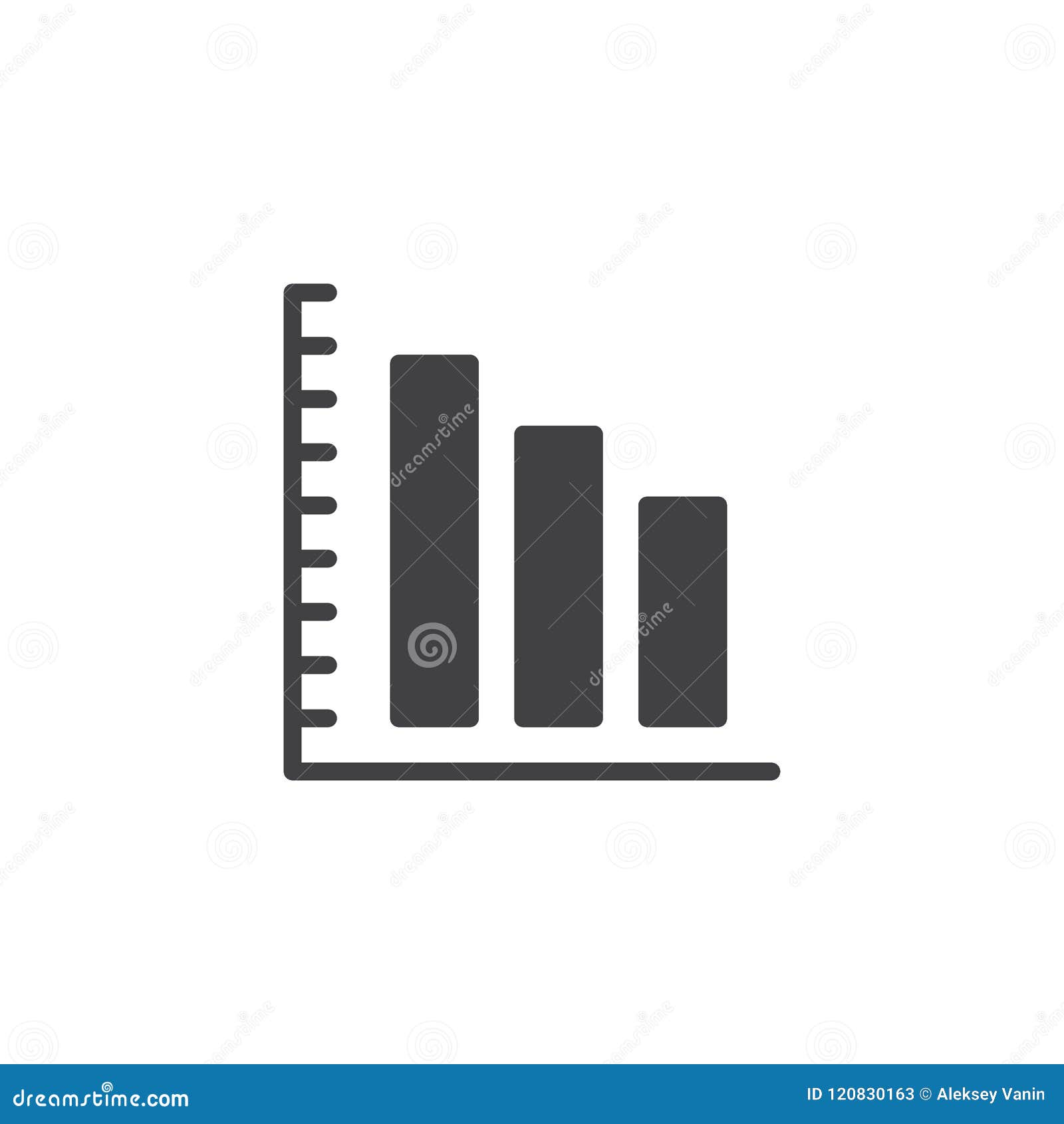 Bar chart vector icon stock vector. Illustration of vector - 120830163