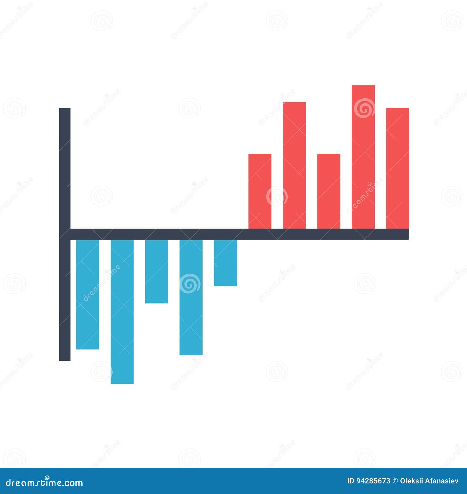 Bar Chart vector icon stock vector. Illustration of abstract - 94285673
