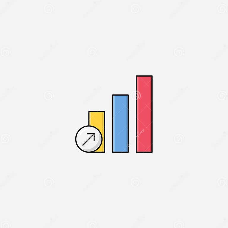 Bar Chart Vector Icon Sign Symbol Stock Vector - Illustration of label ...