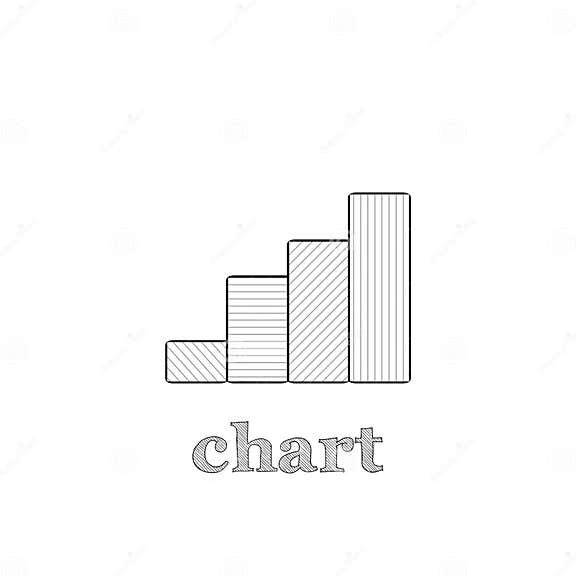 Bar Chart Line Icon. Bar Chart Hand Drawn Icon Stock Vector ...