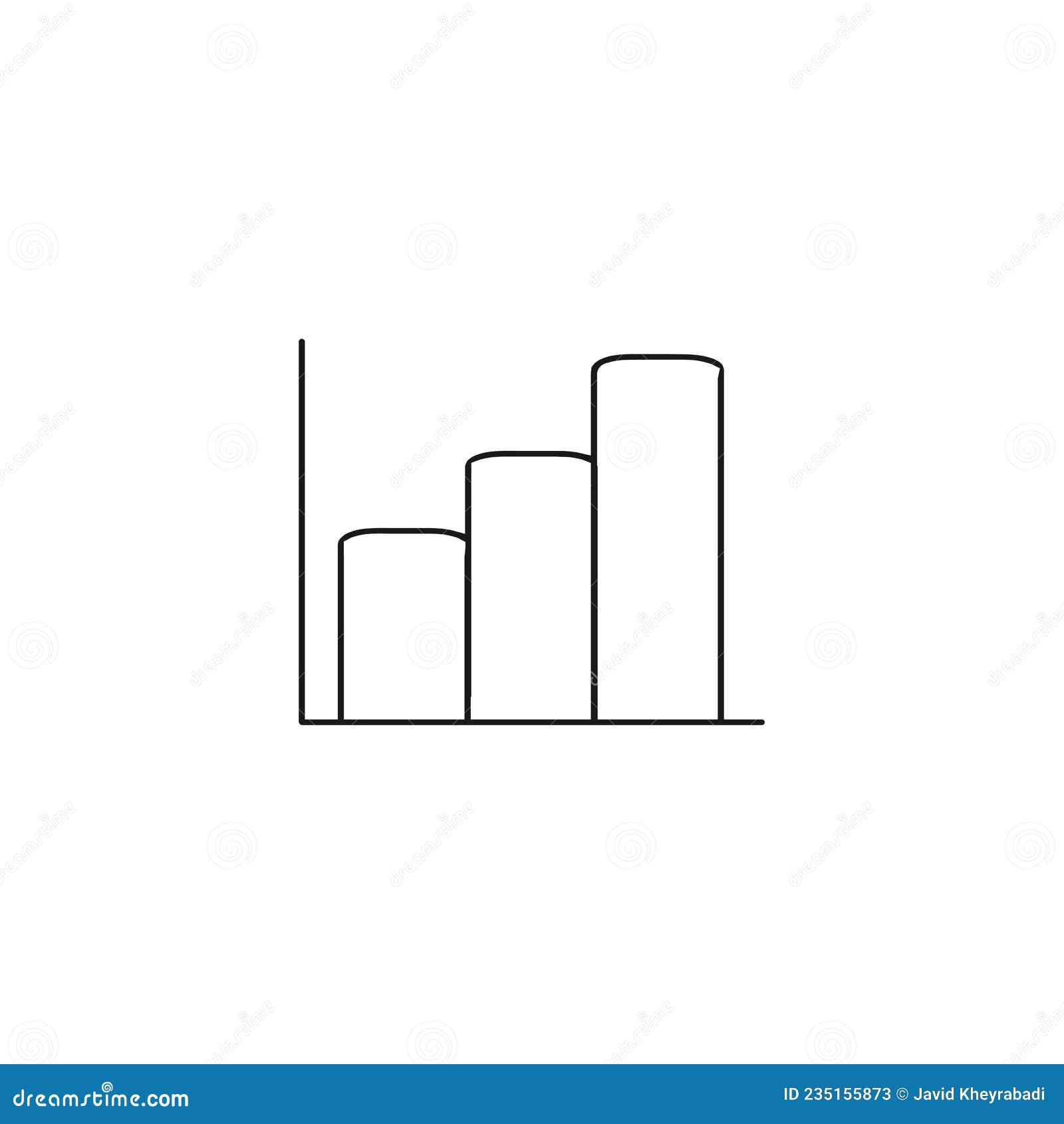 Bar Chart Thin Line Icon. Bar Chart Hand Drawn Thin Line Icon Stock ...
