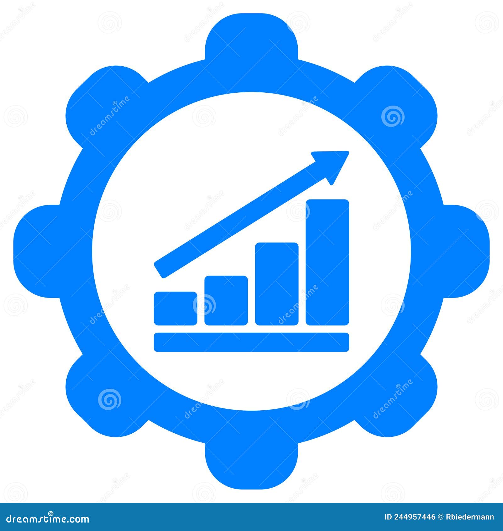 Bar chart and wheel stock vector. Illustration of industry - 244957446