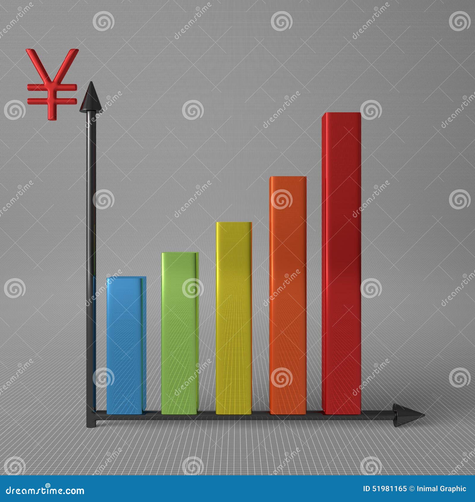 Bar chart with yuan stock illustration. Illustration of abstract - 51981165