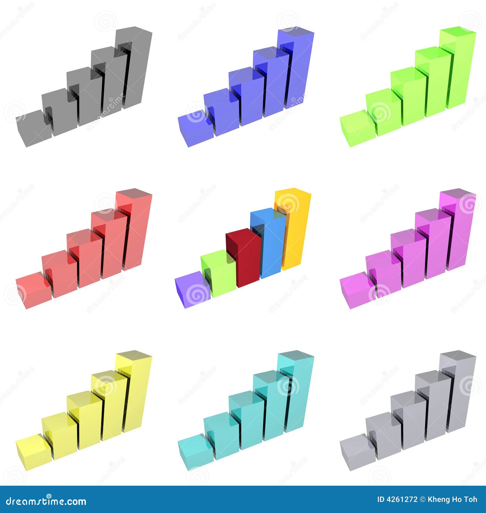 Bar Charts, a Generic Collection Series Stock Illustration ...