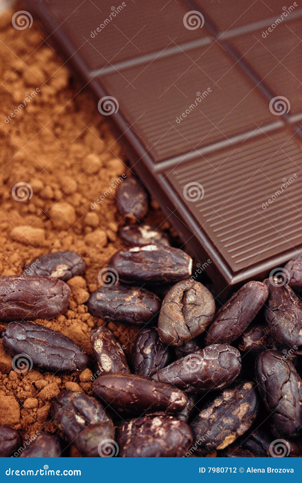 Bar Of Chocolate, Cocoa Beans , Cocoa Powder Royalty-Free Stock Image ... Bar Of Chocolate, Cocoa Beans , Cocoa Powder Royalty-Free Stock Image ...
