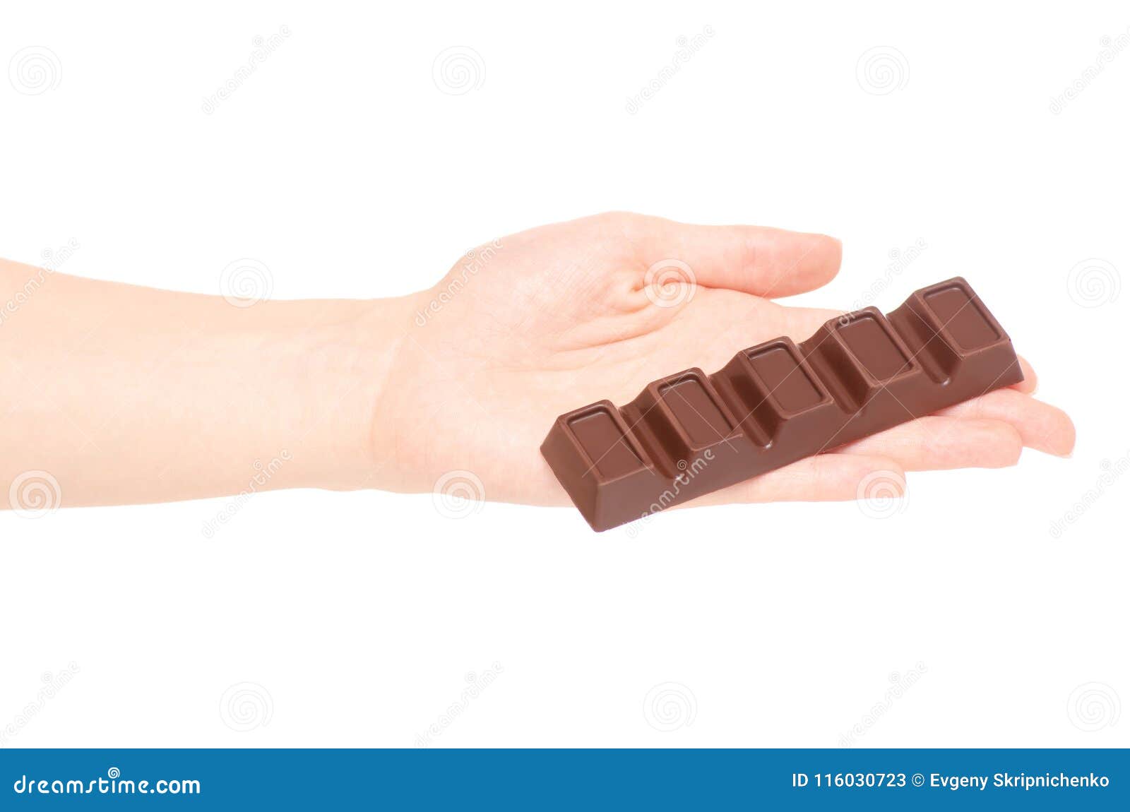 A bar of chocolate in hand stock image. Image of diet - 116030723