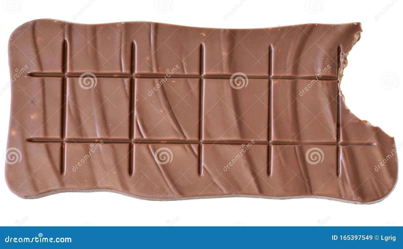 Bar of Chocolate Top View Isolated Stock Image - Image of white, food ...