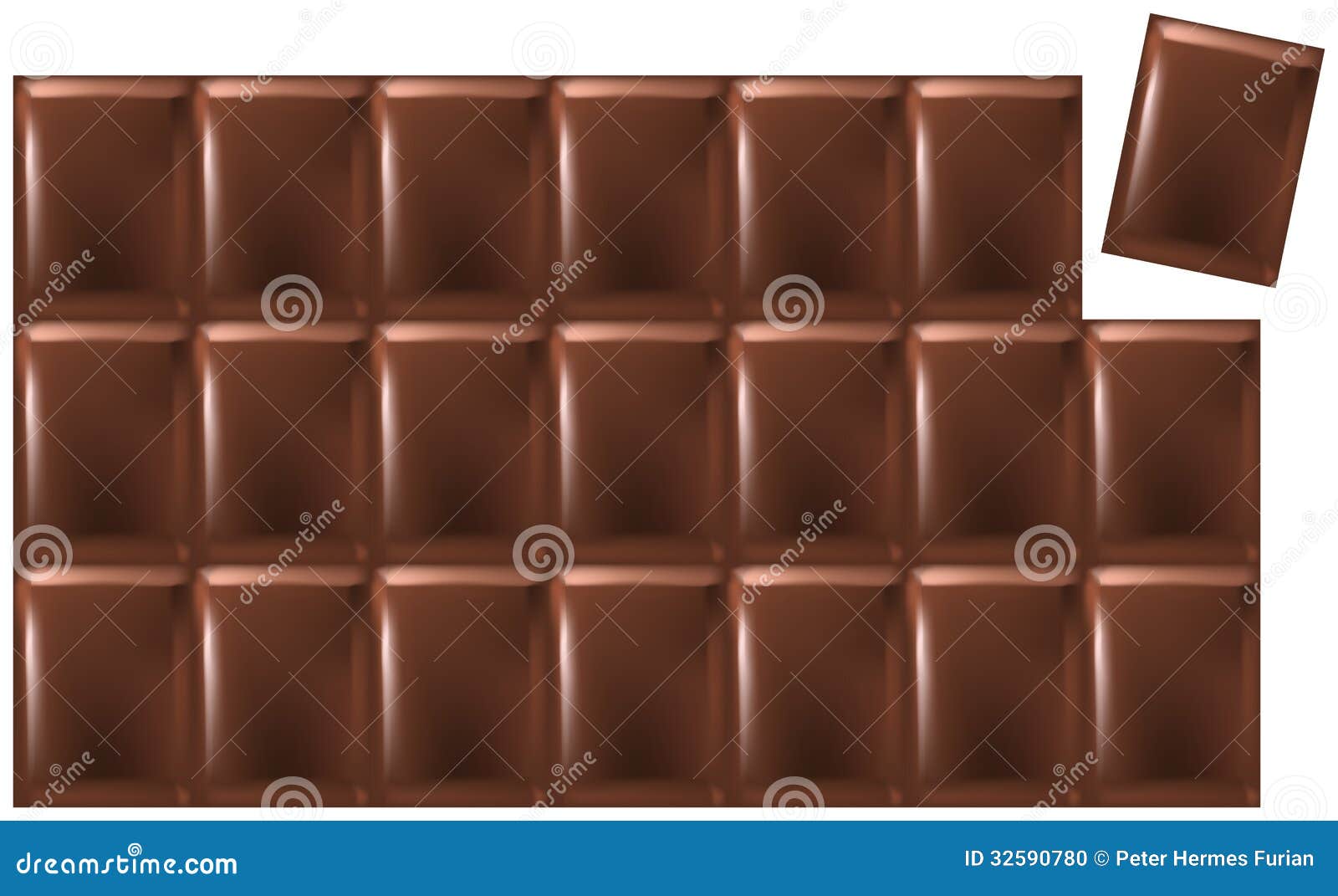 Bar of Chocolate stock vector. Illustration of snacking - 32590780