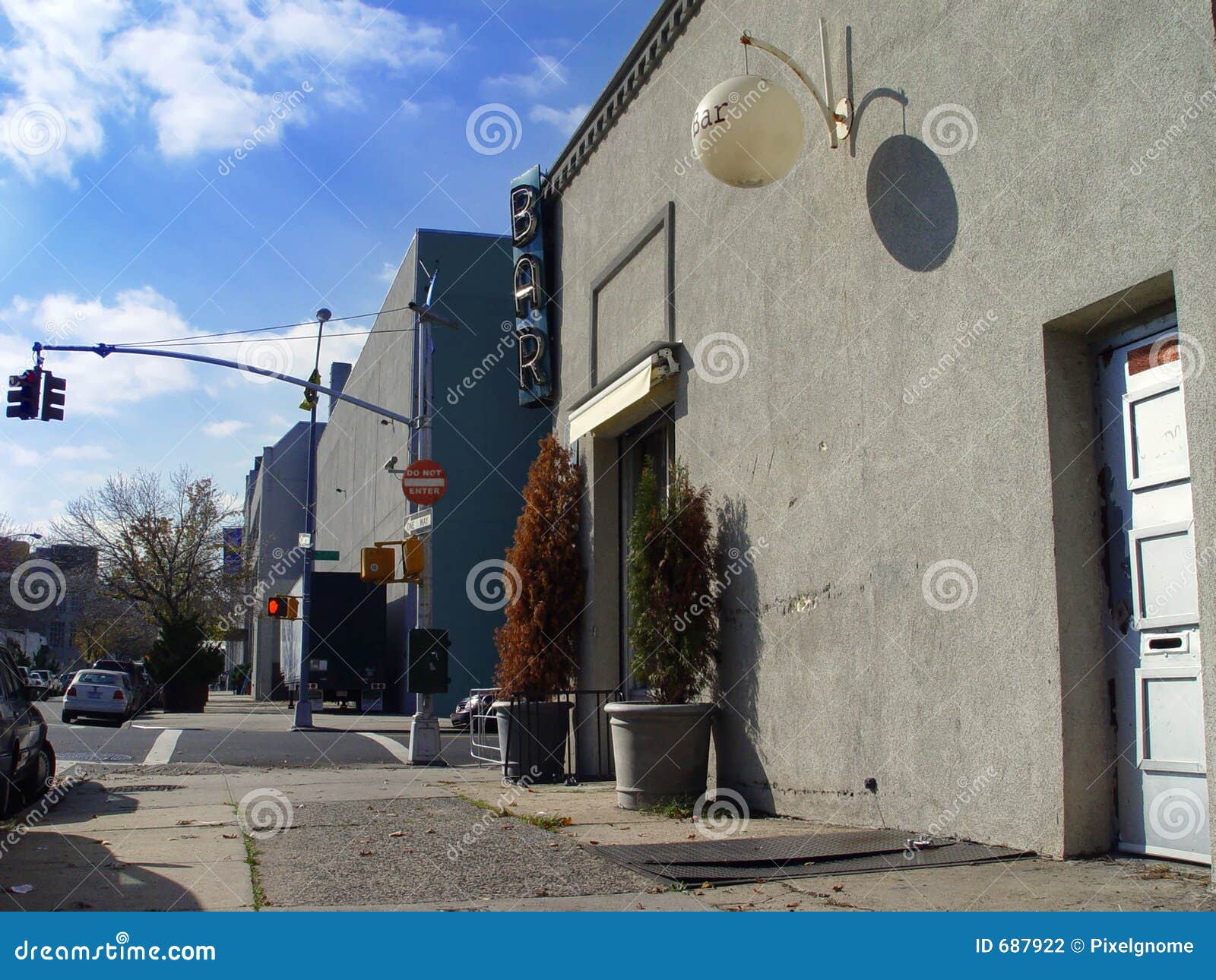 Bar in city stock photo. Image of sidewalk, pavement, saloon - 687922