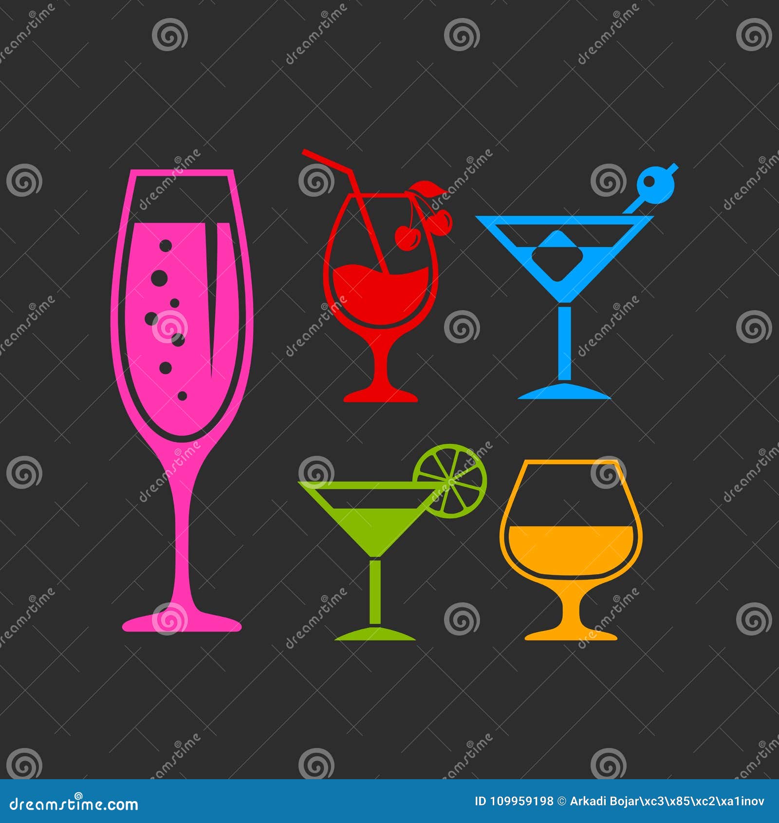 Bar cocktail vector icon stock vector. Illustration of coctail - 109959198