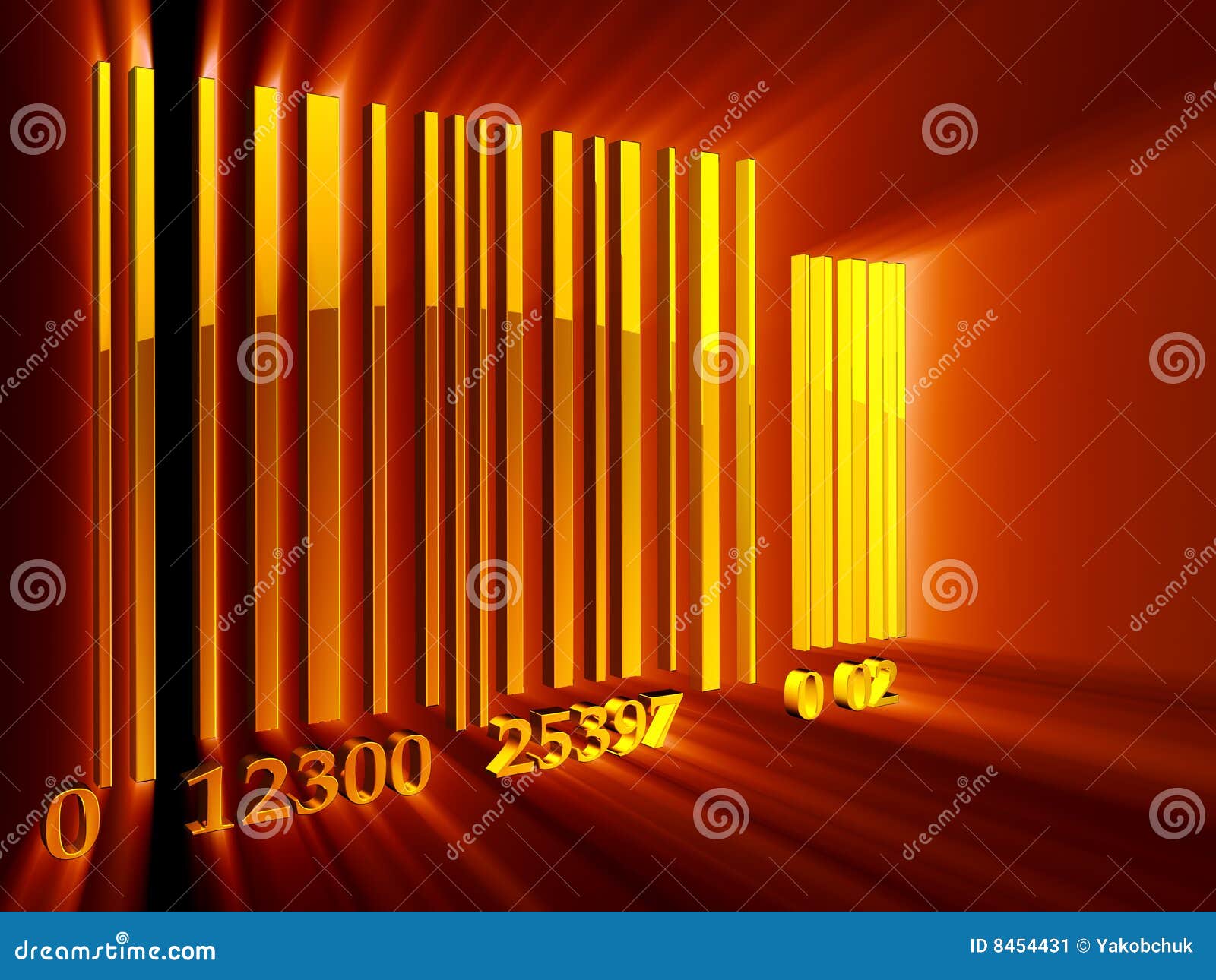 Bar code stock illustration. Illustration of beam, metallic - 8454431