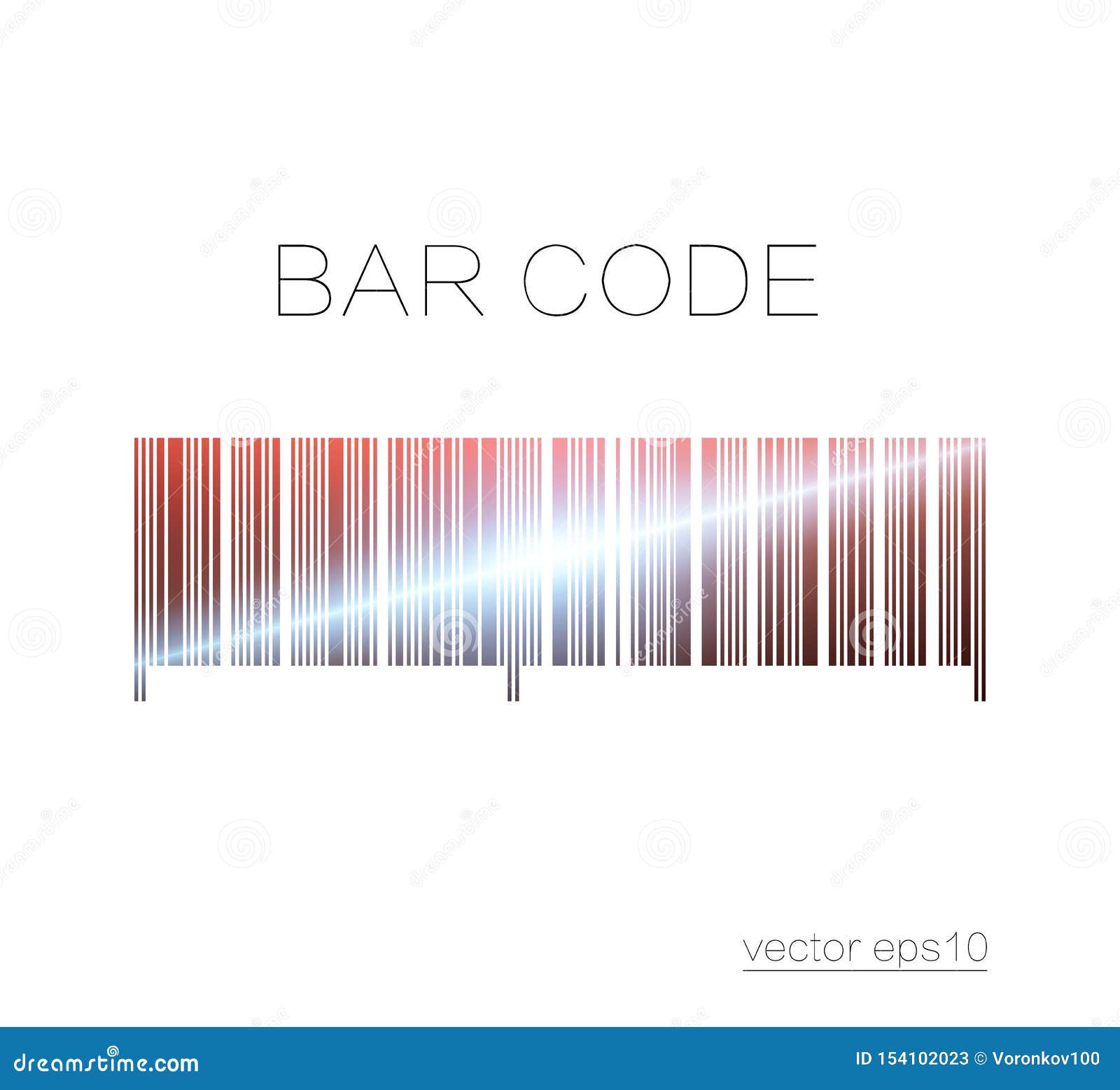 Bar Code, Art and Design. Laser Scanning. Light Effect. Element ...