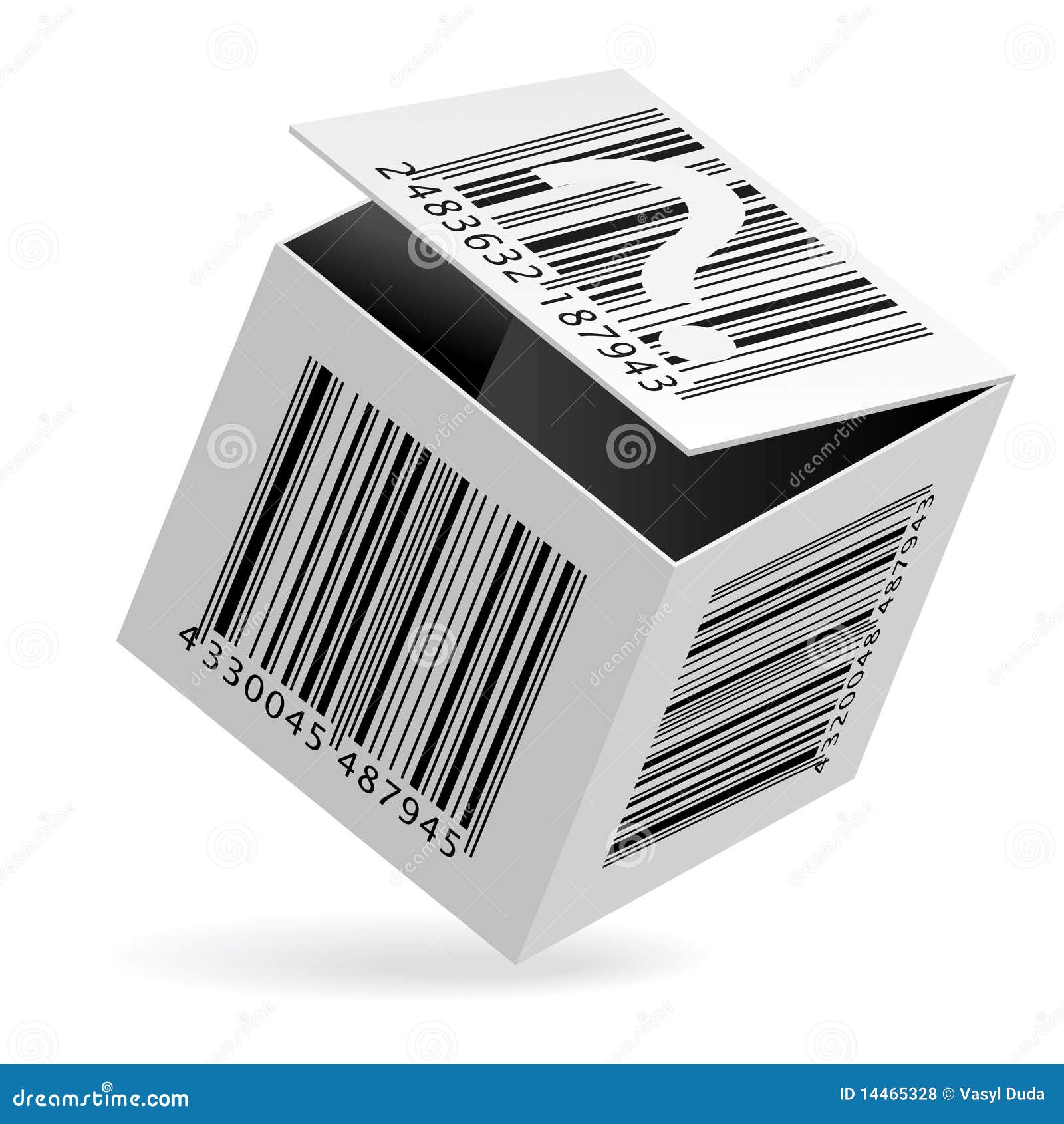 Bar code on box stock vector. Illustration of abstract - 14465328