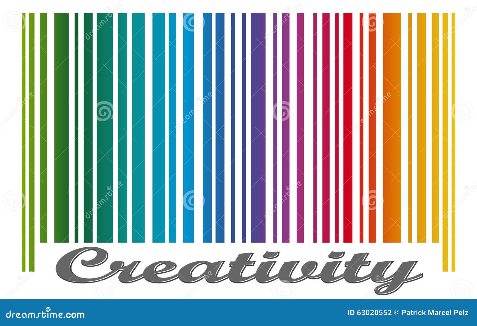 Bar code CREATIVITY stock vector. Illustration of electronic - 63020552