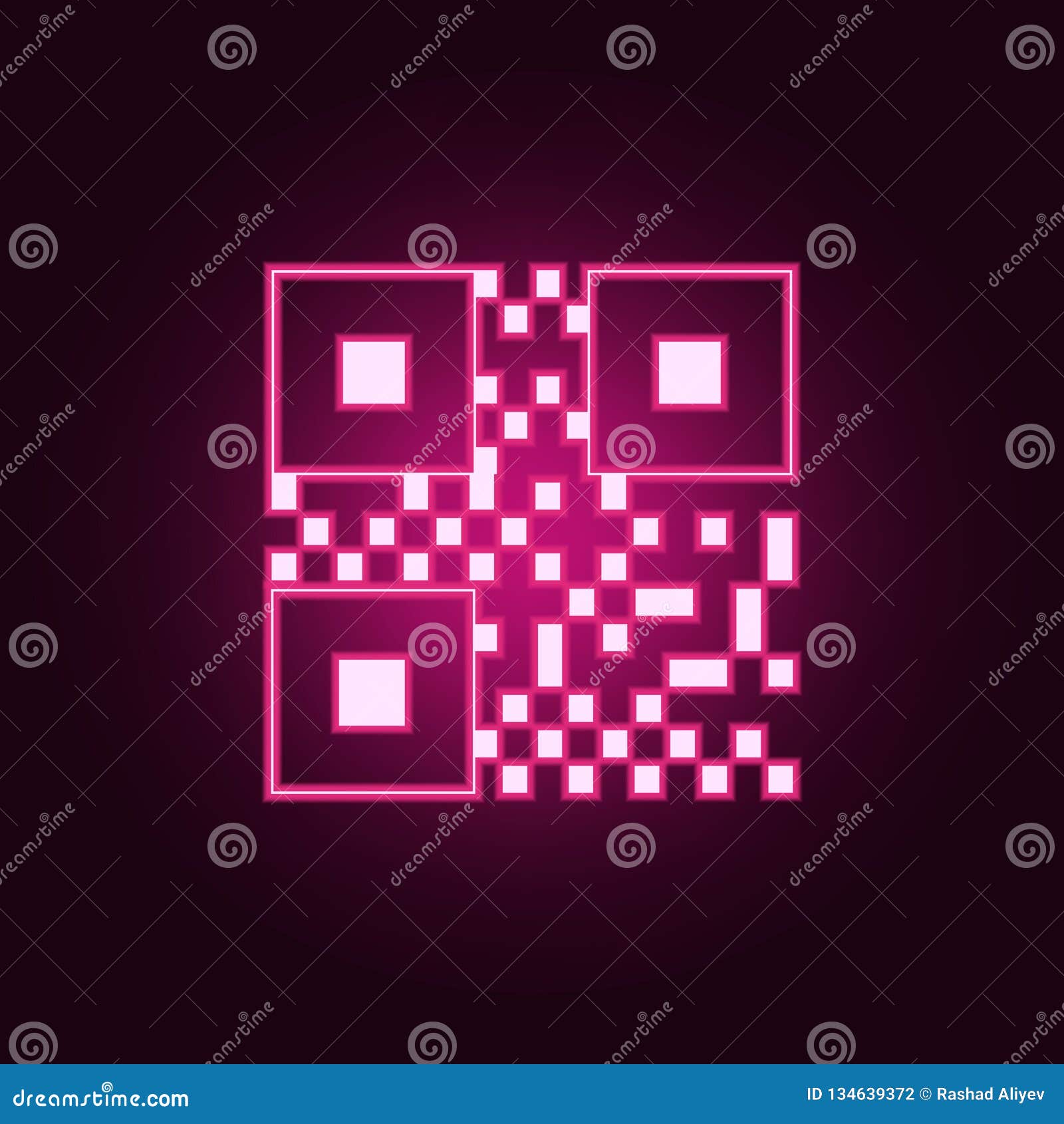 Bar Code Icon. Elements of Web in Neon Style Icons Stock Illustration ...