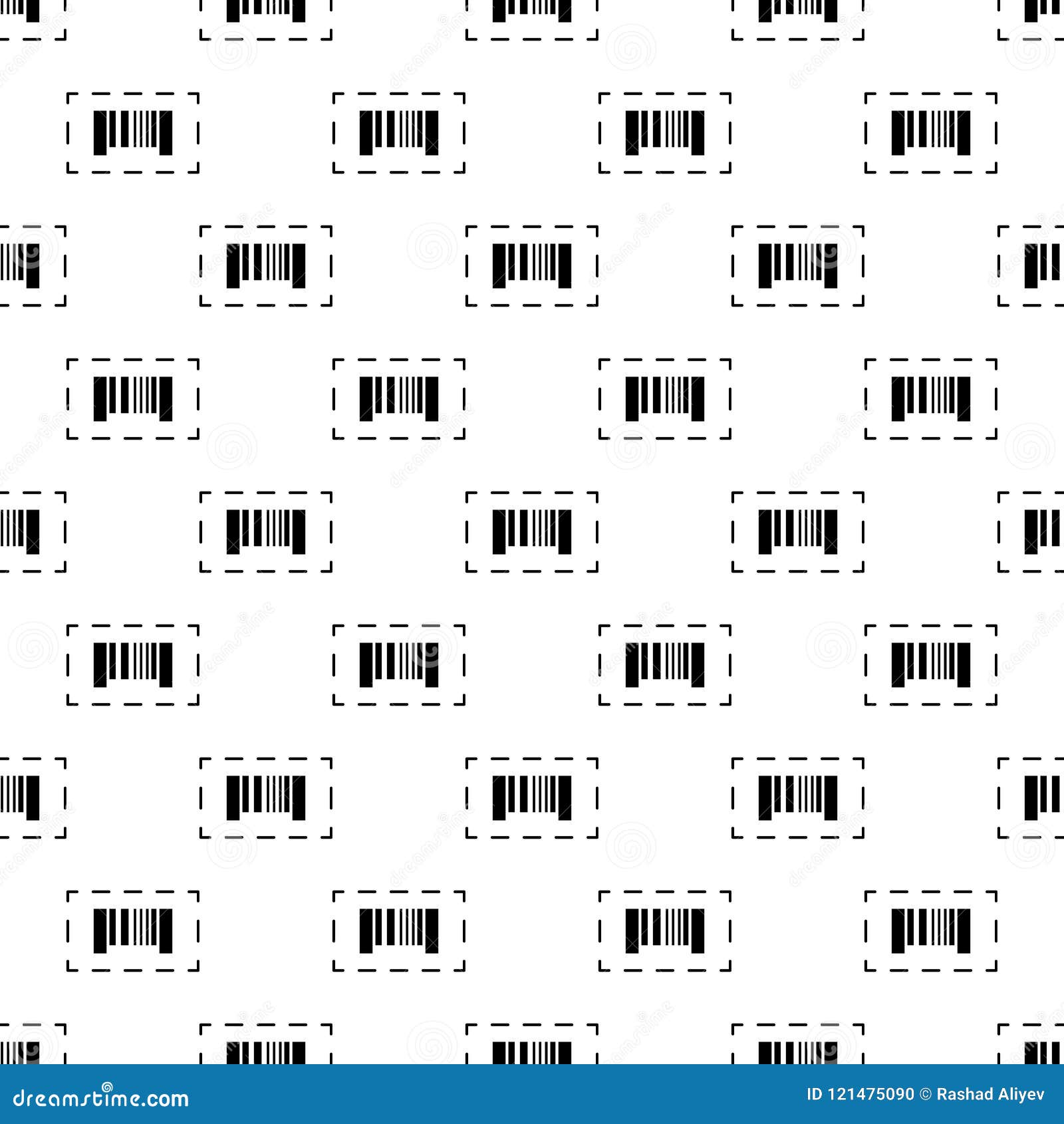 Bar Code Icon in Pattern Style Stock Illustration - Illustration of ...