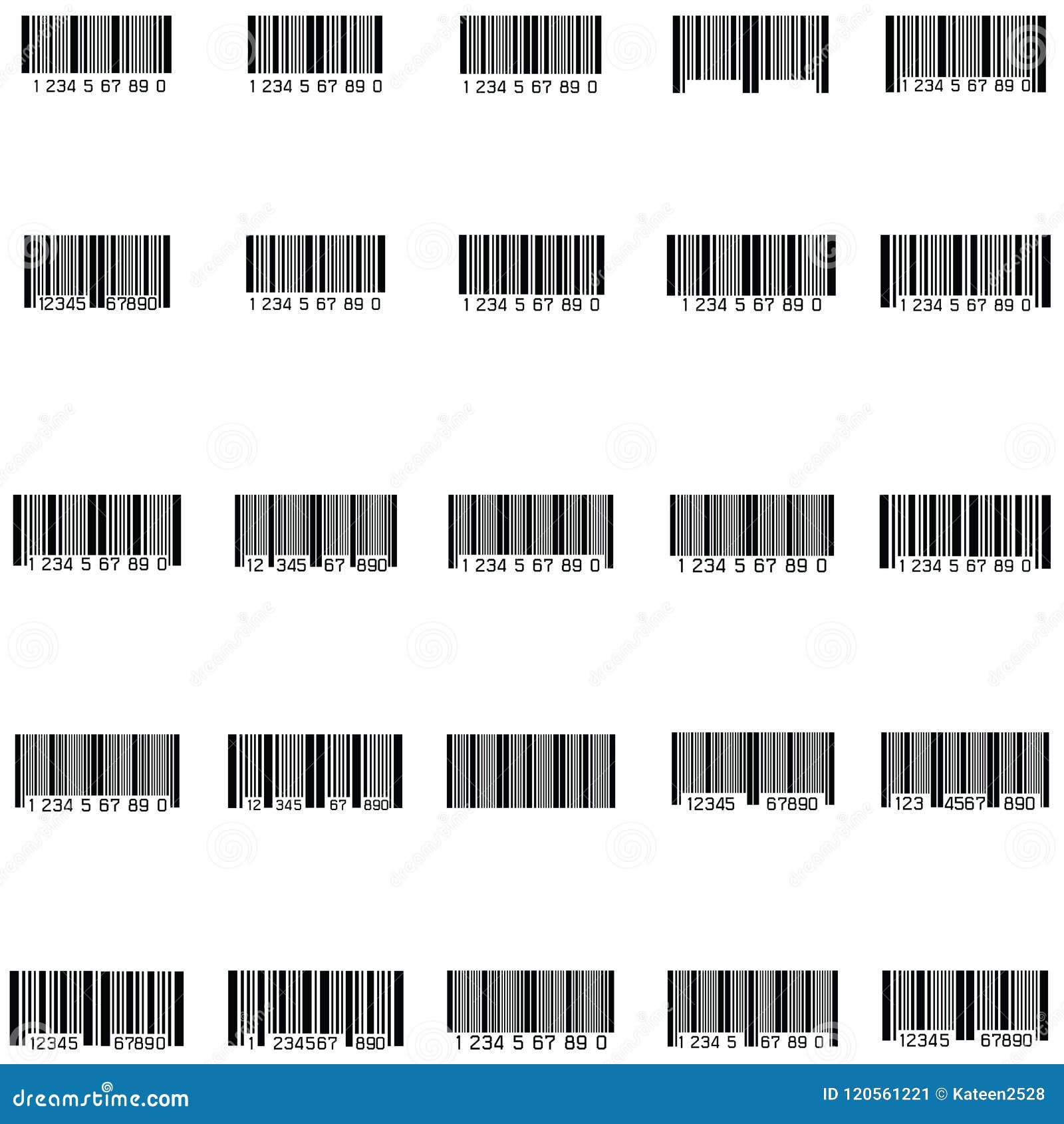 Bar code icon set stock vector. Illustration of sticker - 120561221