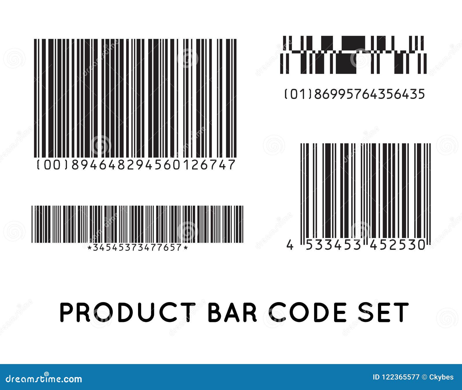 Bar Code Icon. Set of Modern Flat Barcode Stock Illustration ...