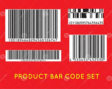 Bar Code Icon. Set of Modern Flat Barcode Stock Vector - Illustration ...