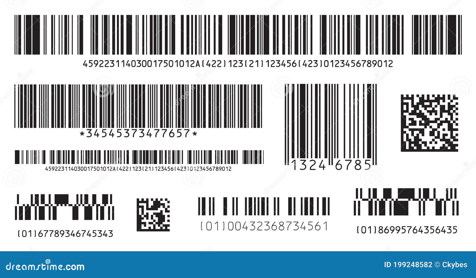 Bar Code Icon. Set of Modern Flat Barcode. Can Be Use As a Template for ...