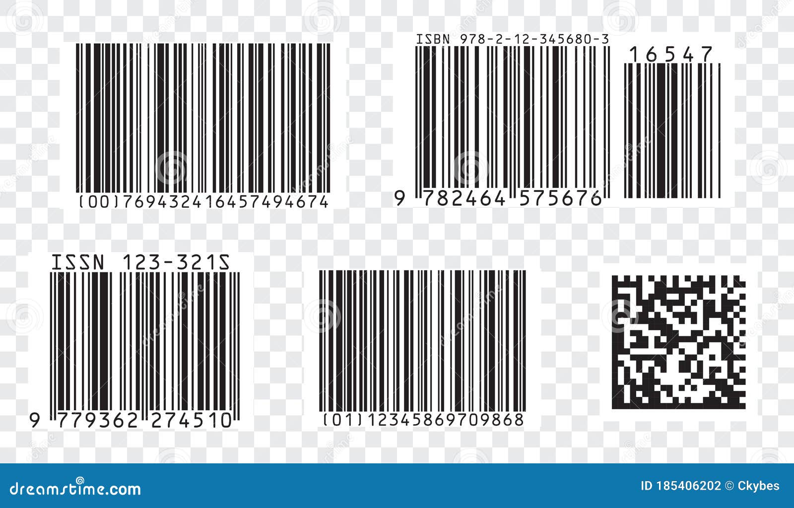 Bar Code Icon. Set of Modern Flat Barcode Stock Vector - Illustration ...