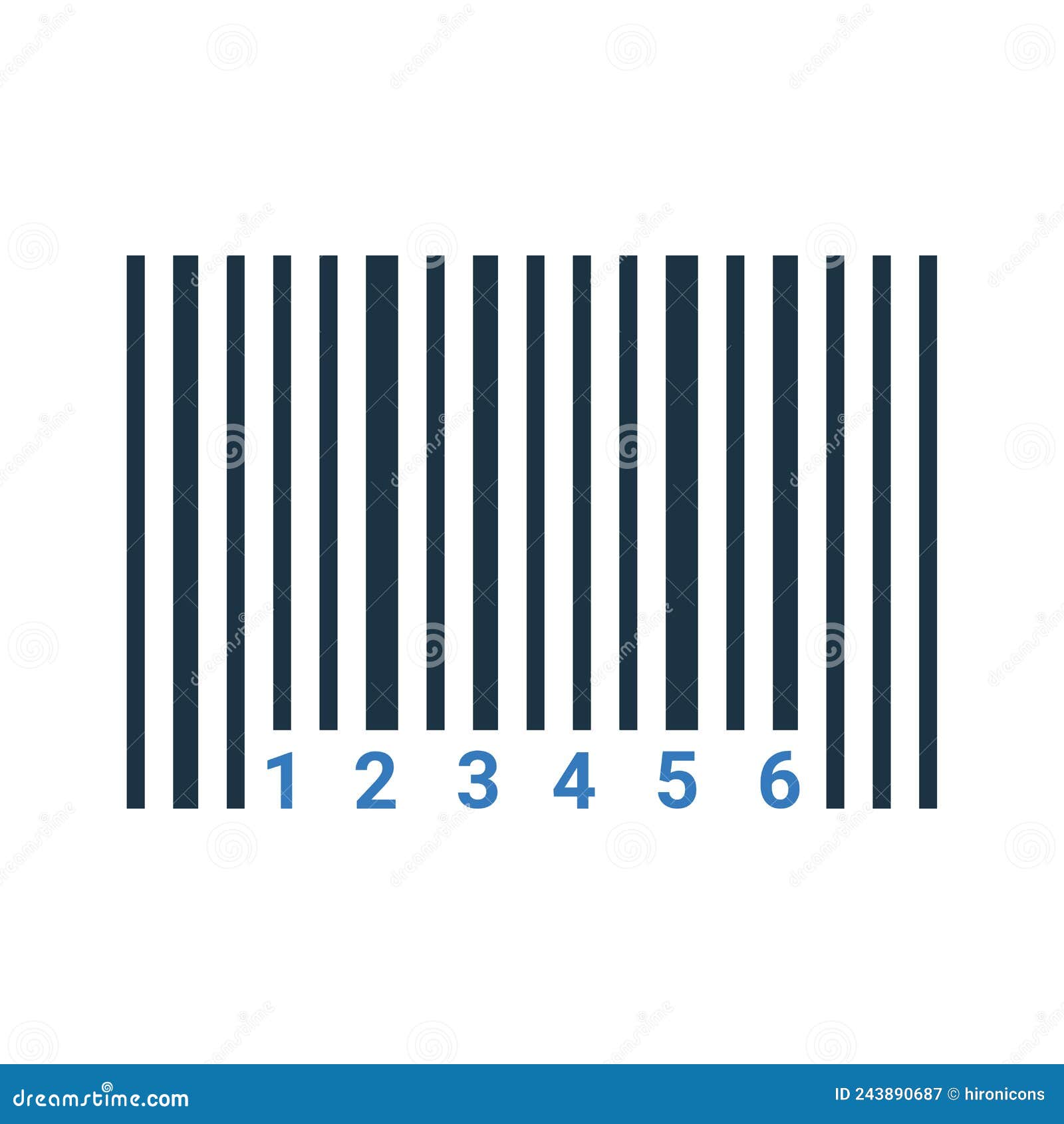 Bar Code Icon. Simple Editable Vector Illustration Stock Vector ...