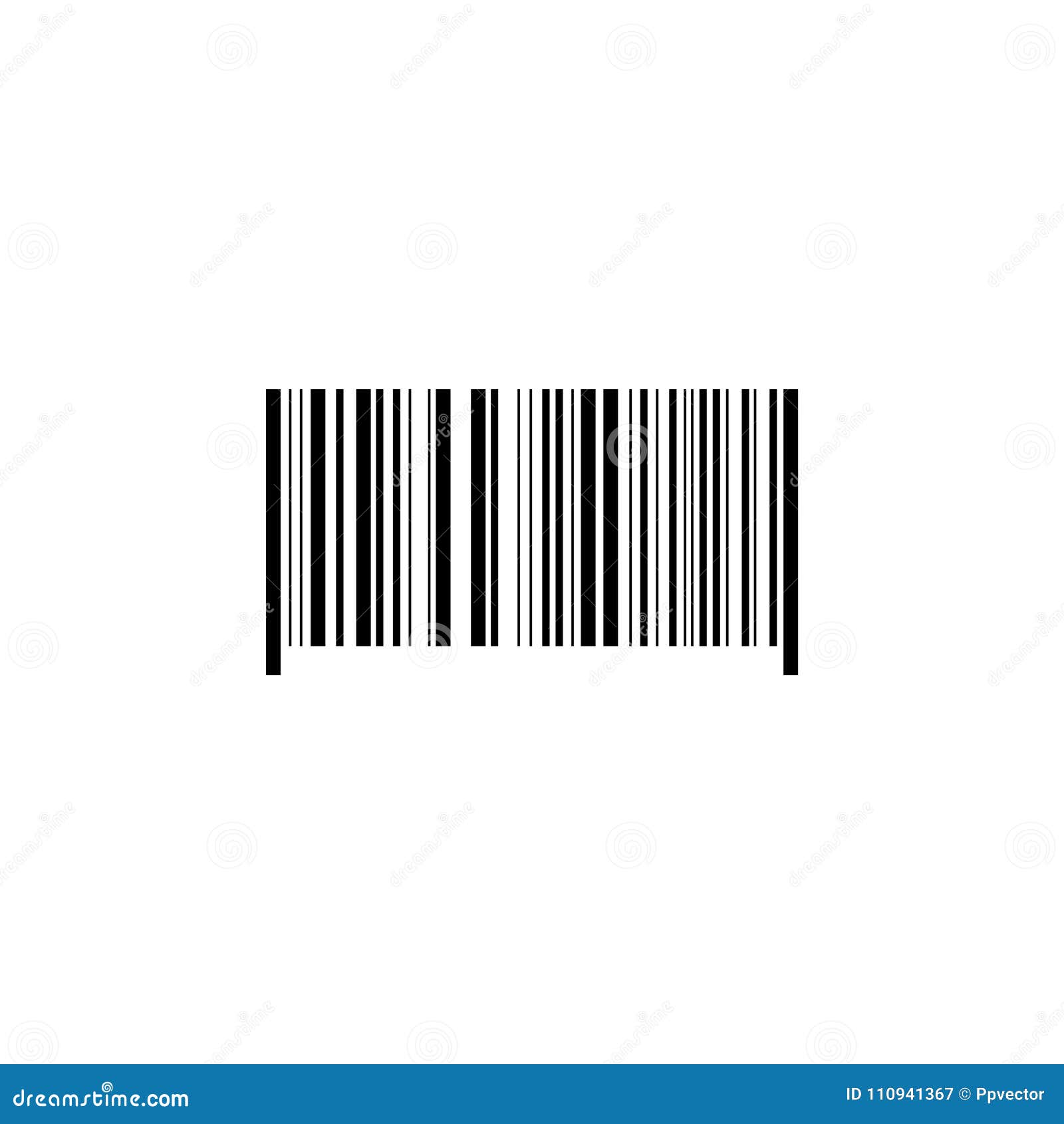 Bar code icon symbol stock illustration. Illustration of scan - 110941367